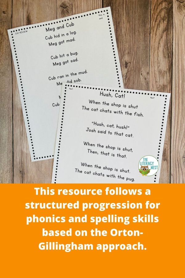 Phonics Poems Decodable Poetry for Orton Gillingham Activities - The ...