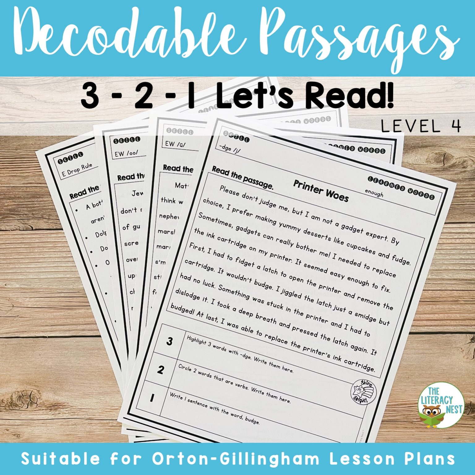 Decodable Passages for Orton-Gillingham Lessons Level 5 - The Literacy Nest