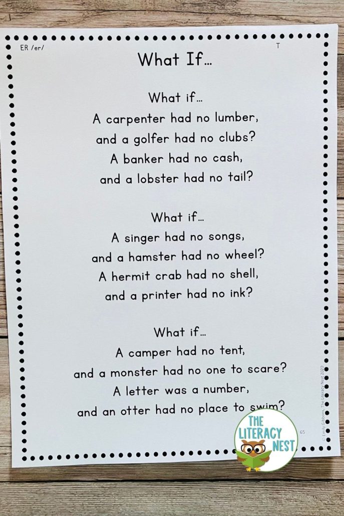 Phonics Poems Decodable Poetry for Orton Gillingham Activities - The ...