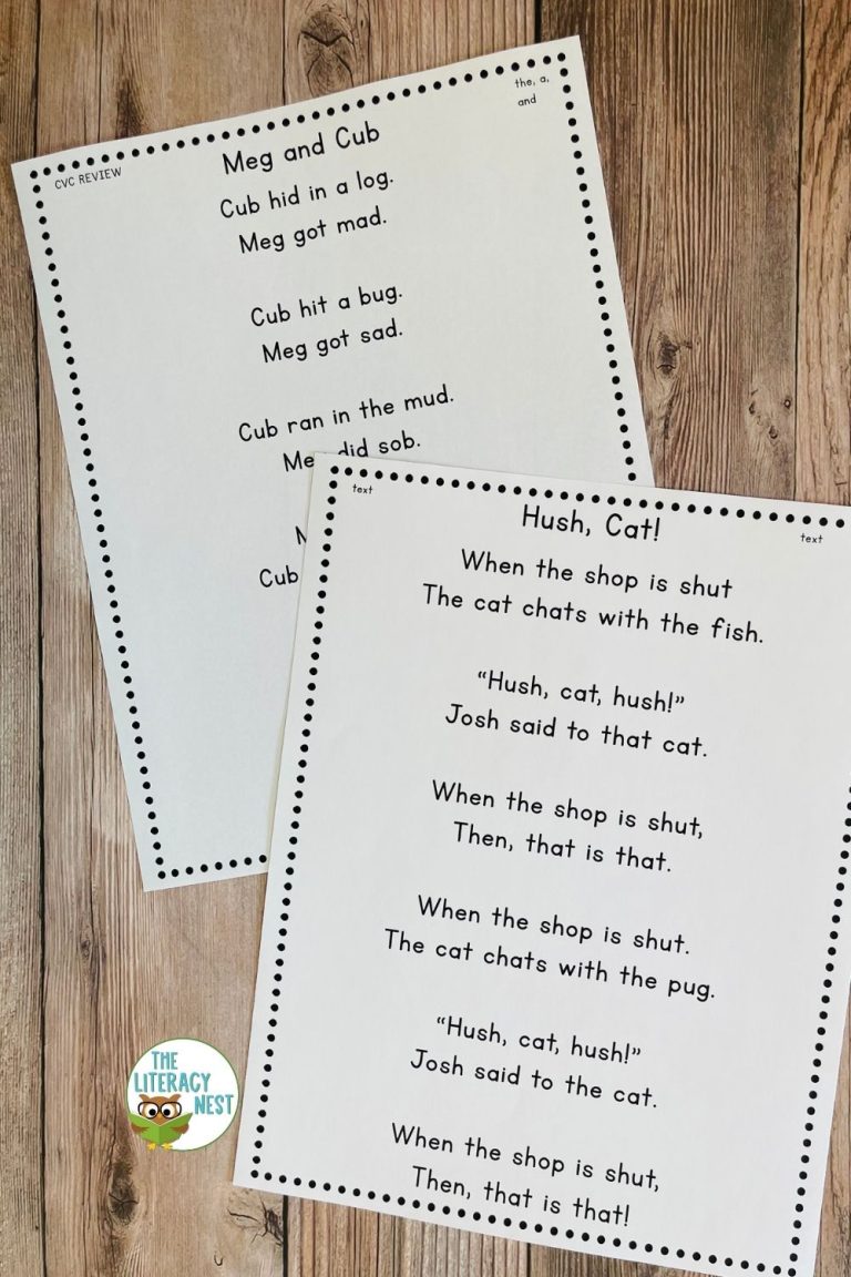 Phonics Poems Decodable Poetry for Orton Gillingham Activities - The ...