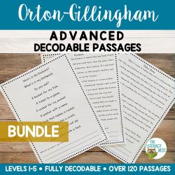 Decodable Phonics Reading Passages Bundle for Orton-Gillingham Lessons ...