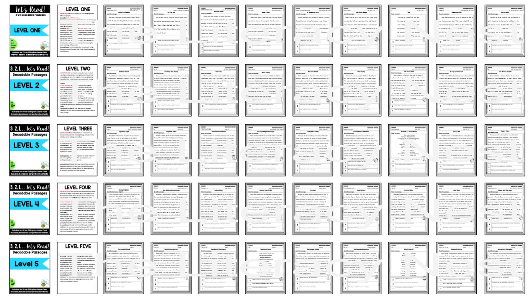 Decodable Texts for Orton-Gillingham Lesson Plans 3 2 1 Bundle - The ...