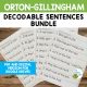 Decodable Sentences for Orton-Gillingham Lesson Plans BUNDLE - The ...