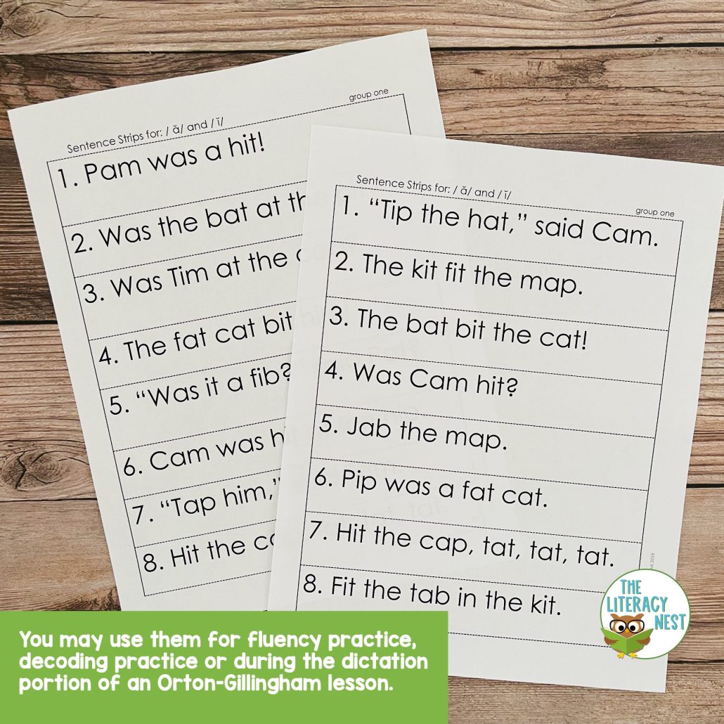 Decodable Sentences for Orton-Gillingham Lesson Plans BUNDLE - The ...