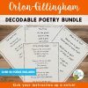 Phonics Poems Decodable Poetry for Orton Gillingham Activities - The ...