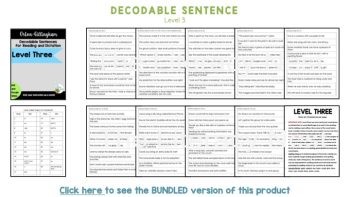 Decodable Sentences for Orton-Gillingham Lesson Plans BUNDLE - The ...