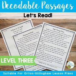 Digraphs Decodable Reading Passages for Orton-Gillingham Lessons - The ...