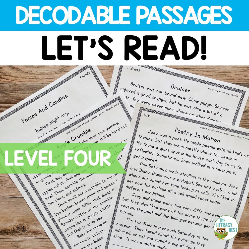Decodable Passages for Open Syllables - The Literacy Nest