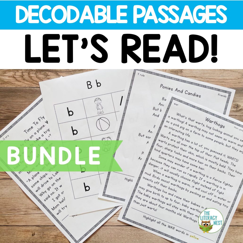 Level 1 Decodable Passages for Orton-Gillingham Lessons - The Literacy Nest