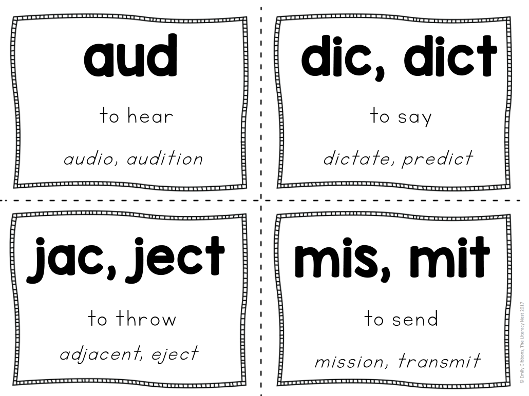 Morphology Activities Latin Roots and Greek Forms - The Literacy Nest