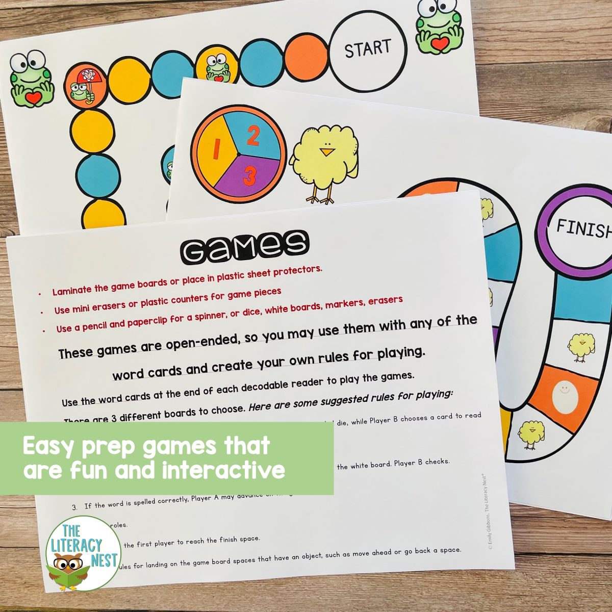 Spring Decodable Readers and Games Includes Digital - The Literacy Nest