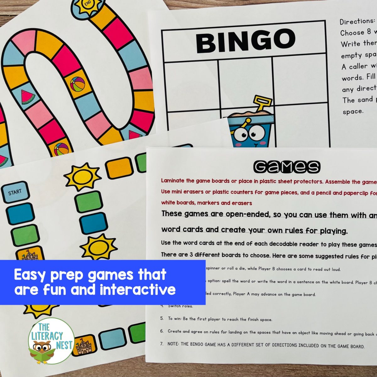 Summer Decodable Readers and Games Includes Digital - The Literacy Nest