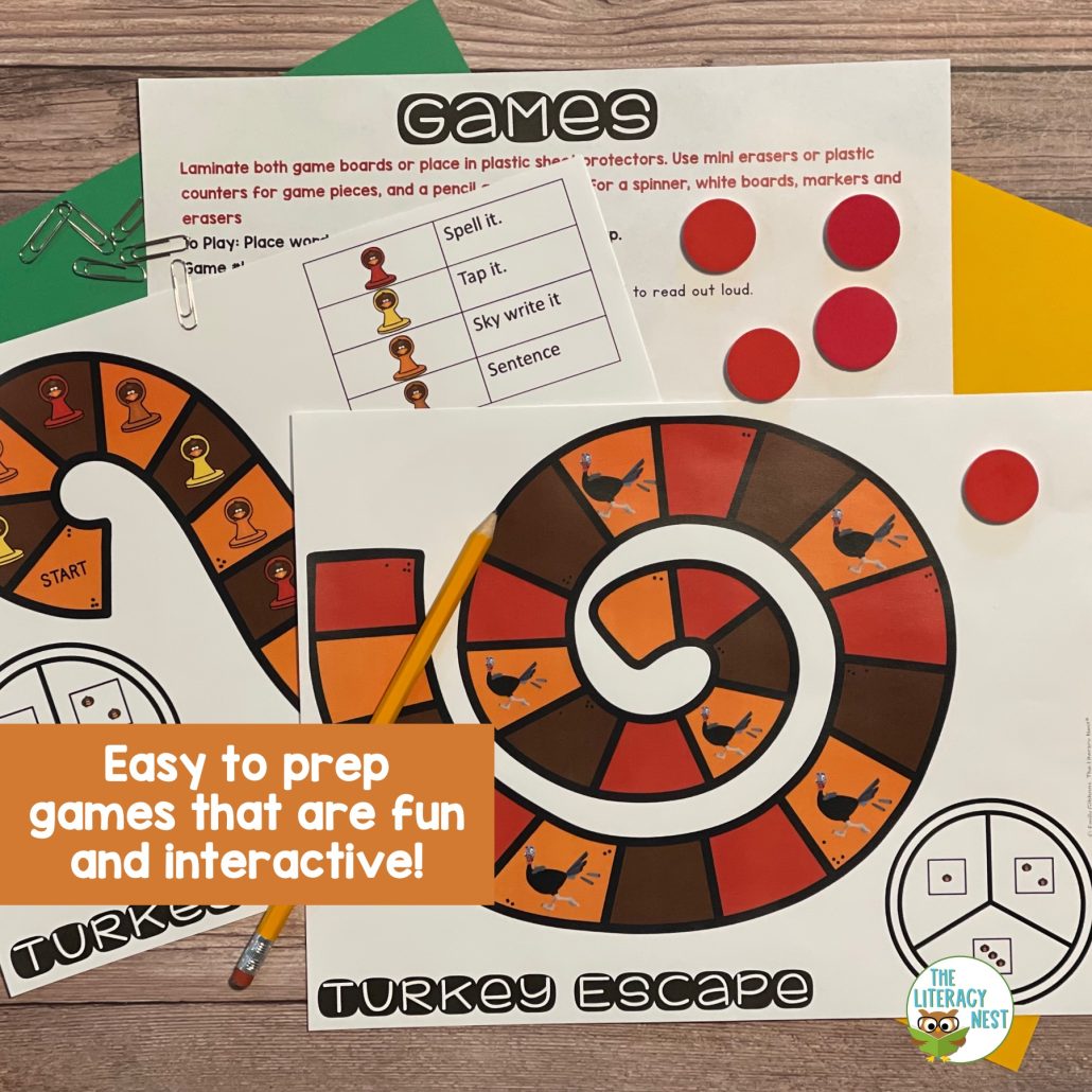 Thanksgiving Decodable Readers - The Literacy Nest