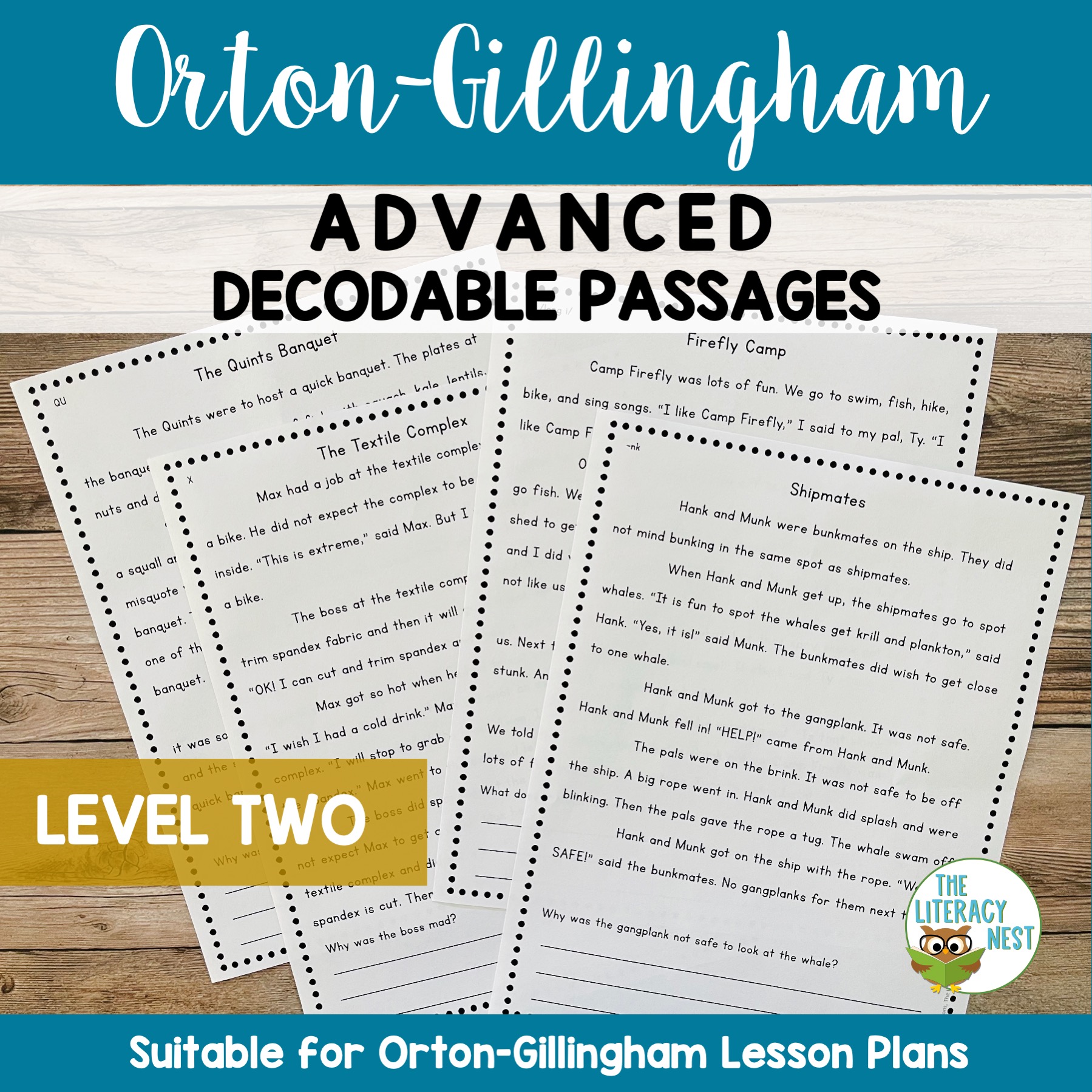 Decodable Word Lists & Sentences for ADVANCED Orton Gillingham Level 2 ...