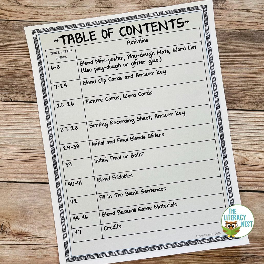 Consonant Blends Review Worksheets Activities for Orton-Gillingham ...