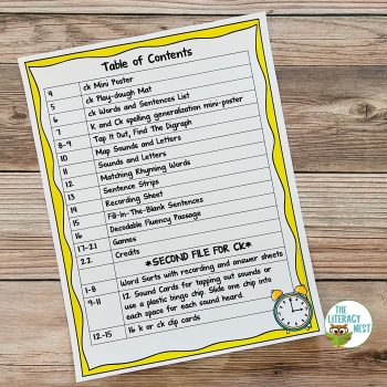 Digraph CK Worksheets and Activities for Orton-Gillingham Lessons - The ...