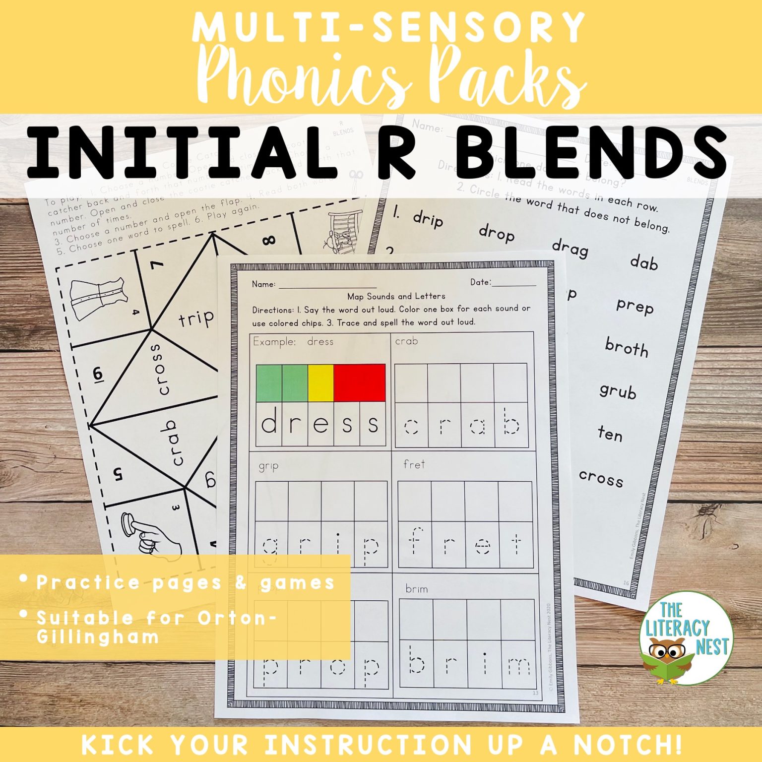 R-Controlled Vowel: UR | Orton-Gillingham Multisensory Phonics Activity ...