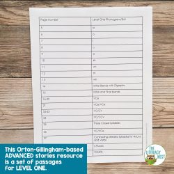 Advanced Orton-Gillingham Decodable Passages Lessons Level 1 - The ...