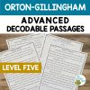 Advanced Orton-Gillingham Decodable Passages Lessons Level 5 - The ...