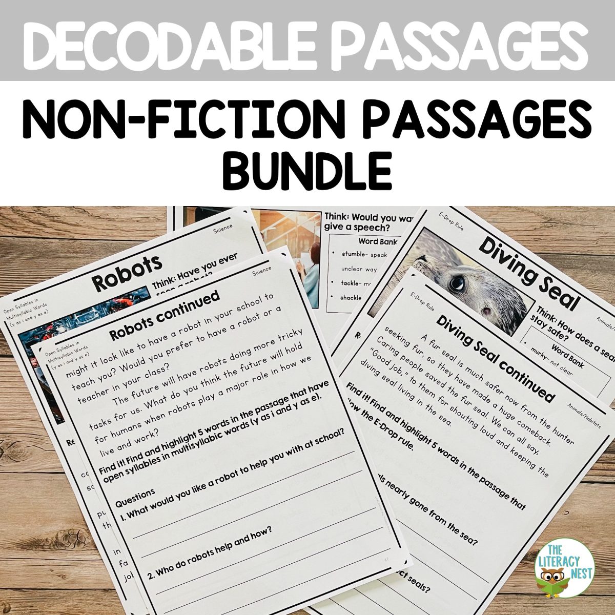 Nonfiction Decodable Texts Bundle to support Science of Reading - The ...