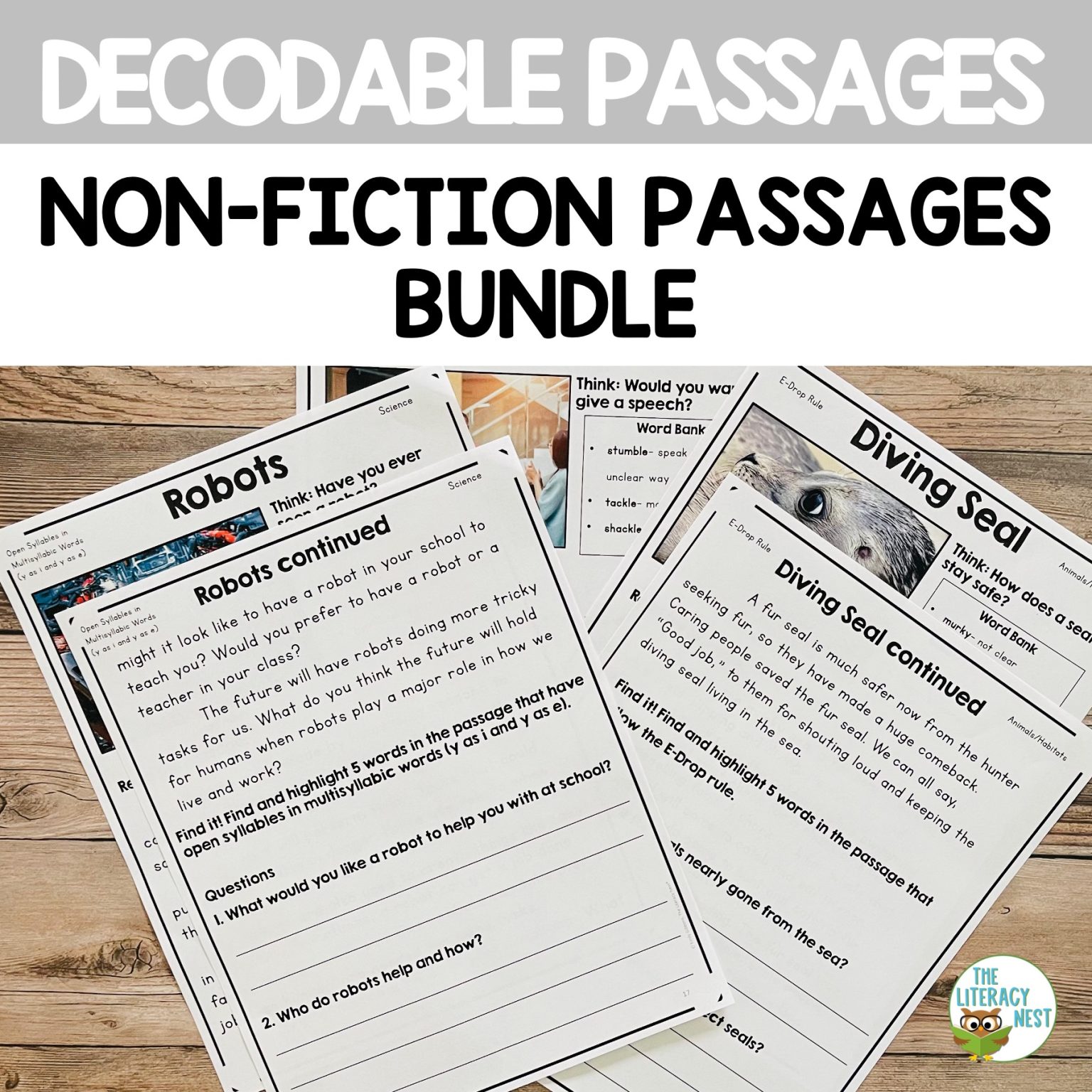 Nonfiction Decodable Texts Bundle to support Science of Reading - The ...