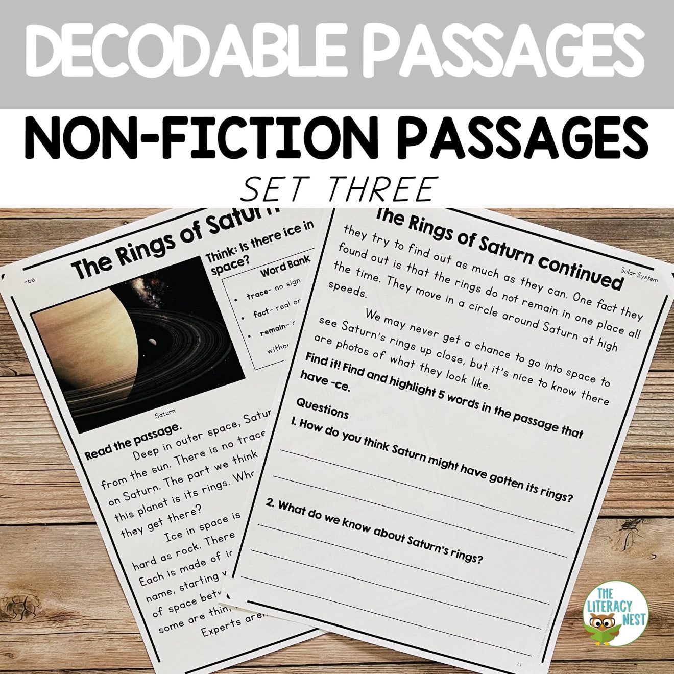 Nonfiction Decodable Passages to Supports Science of Reading Set 3 ...