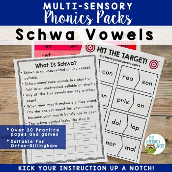 Schwa Sound Spelling Activities for Orton-Gillingham Lesson Plans - The ...