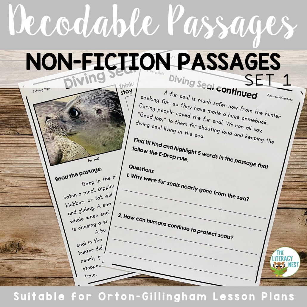 Digraphs Decodable Reading Passages for Orton-Gillingham Lessons - The ...