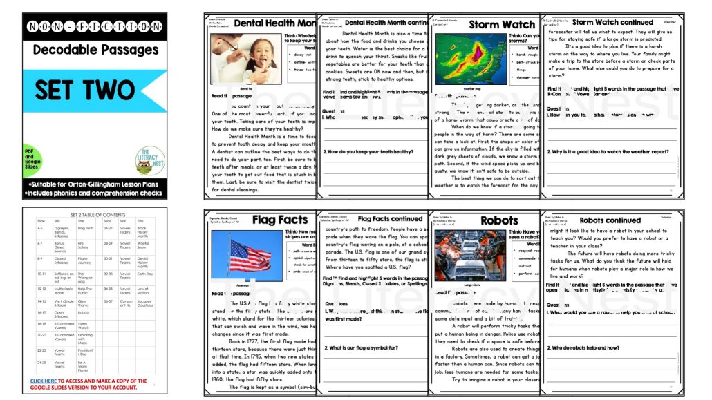 Nonfiction Decodable Passages to Supports Science of Reading Set 2 ...