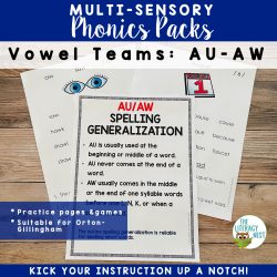 Vowel Teams OO Worksheets and Activities for Orton-Gillingham Lessons ...