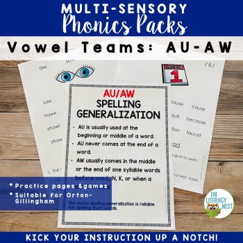 Vowel Teams EE & EA | Orton-Gillingham Multisensory Phonics Activities ...