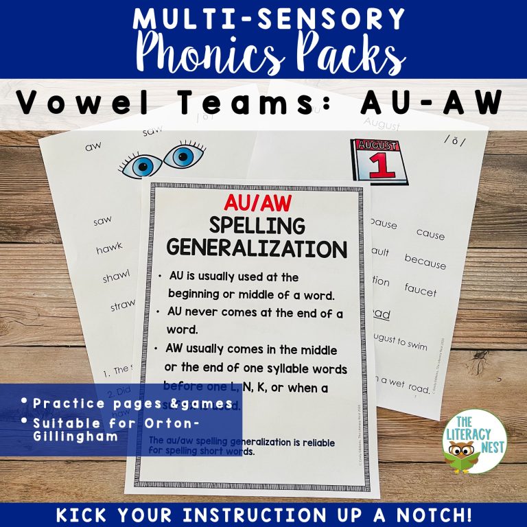 Vowel Team: UI Variant Vowels | Orton-Gillingham Multisensory Phonics ...