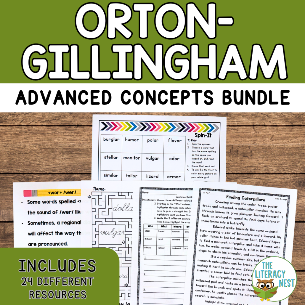 Advanced Orton-Gillingham Worksheets and Activities BUNDLE - The ...