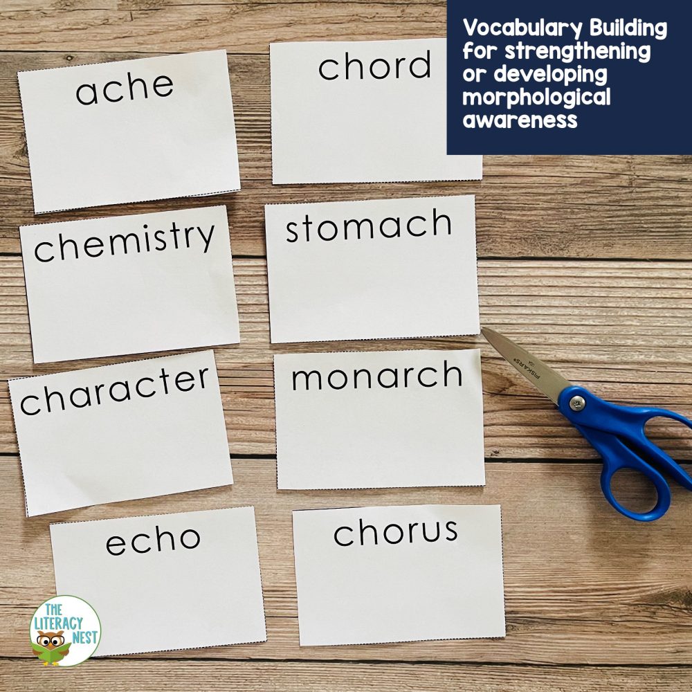 Advanced Orton-Gillingham Activities Sounds of CH /k/ and /sh/