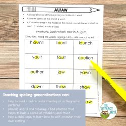 AU and AW Spelling Rules for Orton-Gillingham Lessons - The Literacy Nest