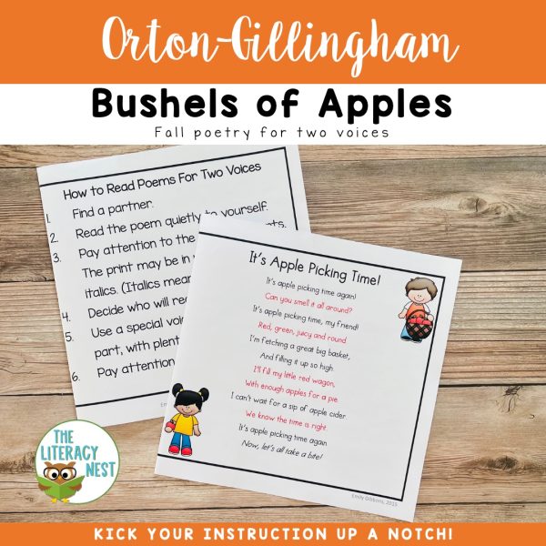 Apple Poems for Fluency Practice - The Literacy Nest