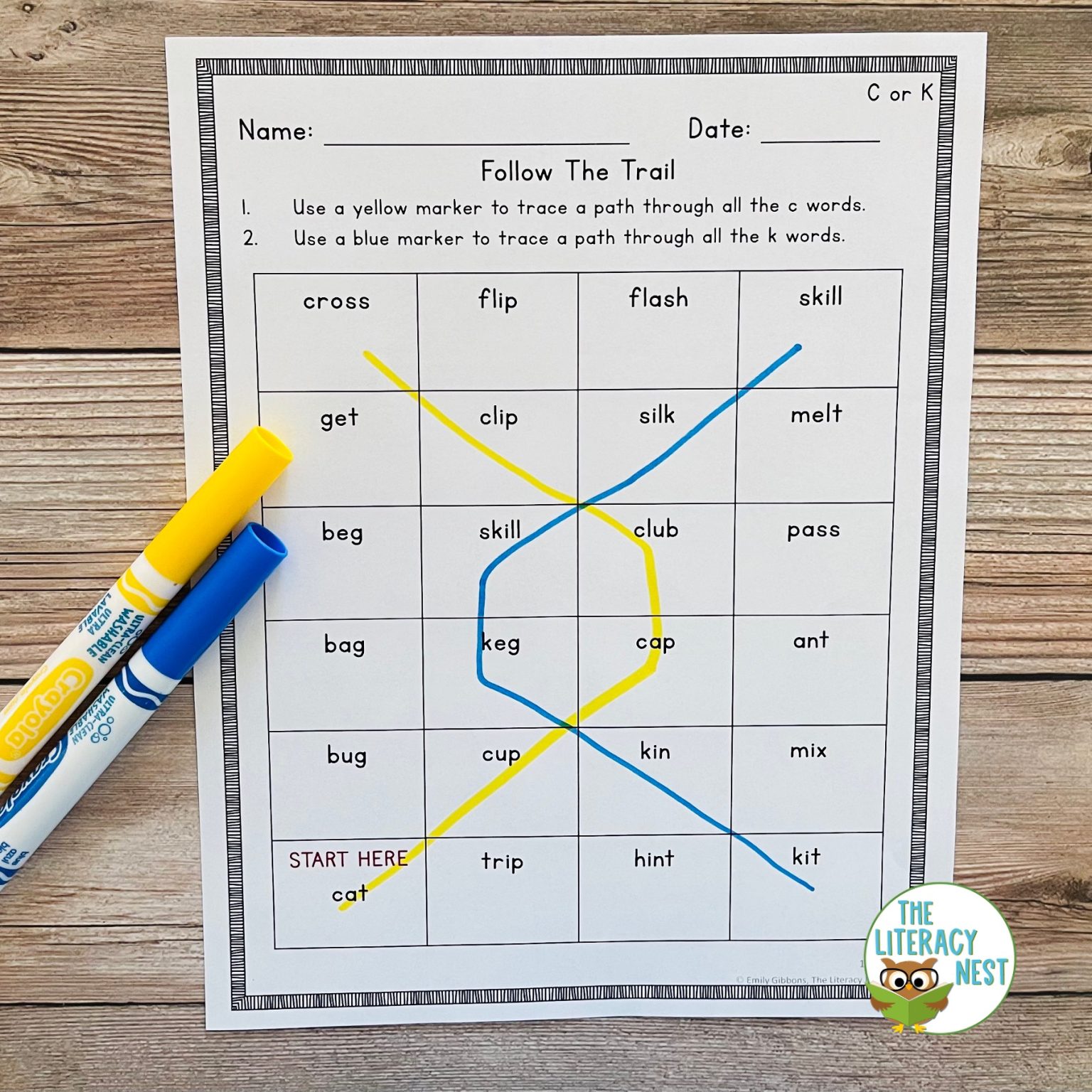 C or K Spelling Rules for Orton-Gillingham Lessons - The Literacy Nest