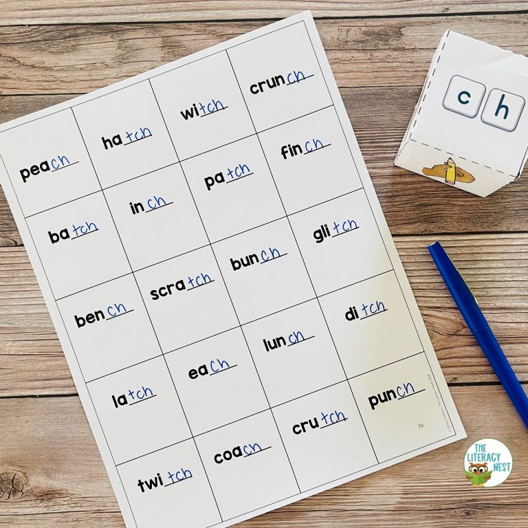 CH and TCH Spelling Rules for Orton-Gillingham Lessons - The Literacy Nest