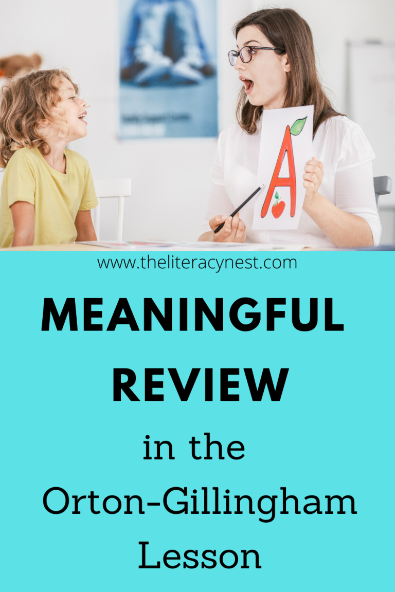 Meaningful Review in Orton-Gillingham Lessons - The Literacy Nest