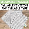 Syllable Division and Syllable Types Decodable Passages - The Literacy Nest