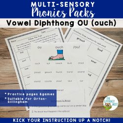 Diphthong OU Activities for Orton-Gillingham Lessons - The Literacy Nest