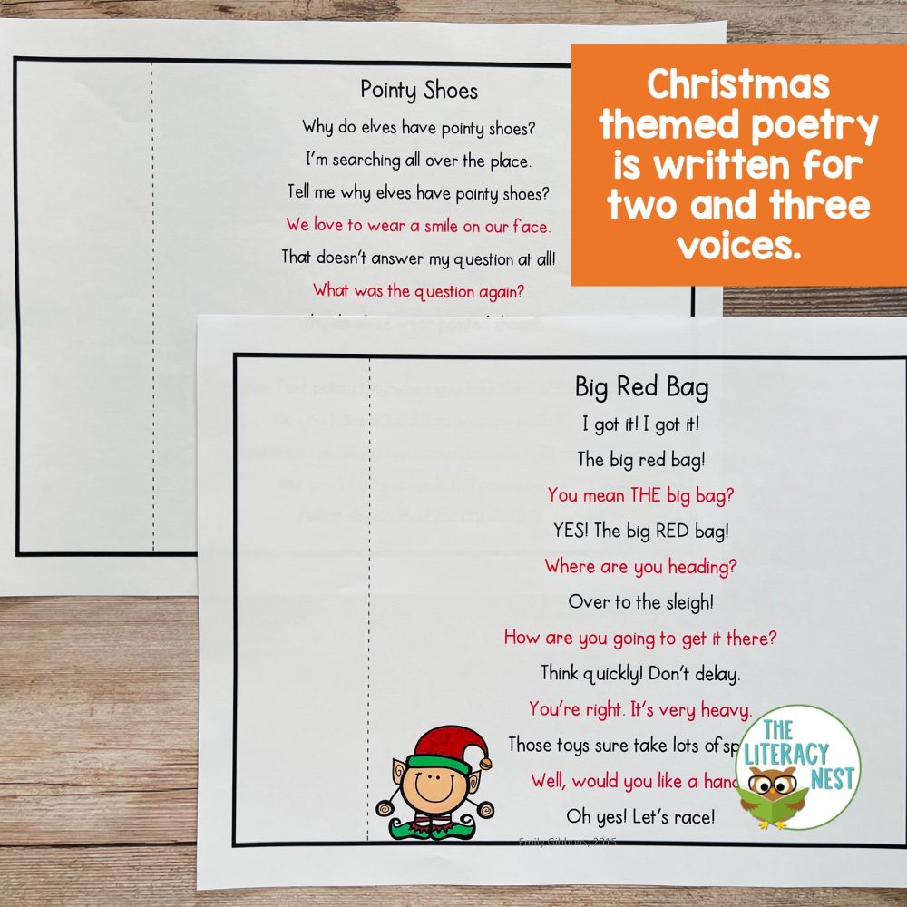 Fluency Poems December Themed Poetry - The Literacy Nest