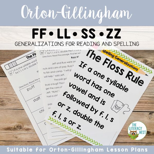 The Floss Rule Spelling Rules for Orton-Gillingham Lessons - The ...