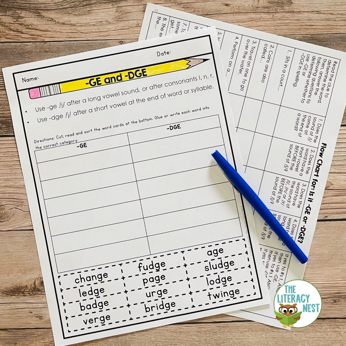 GE and DGE Spelling Rules for Orton-Gillingham Lessons - The Literacy Nest