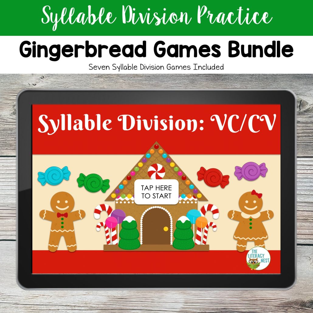Winter Activities Syllable Division for Virtual Learning - The Literacy ...
