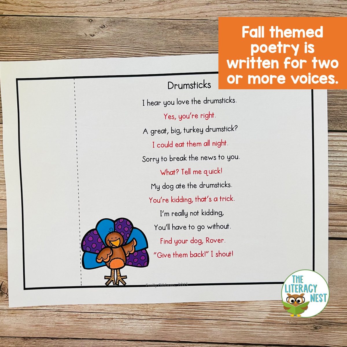 November Poems for Reading Fluency Practice - The Literacy Nest