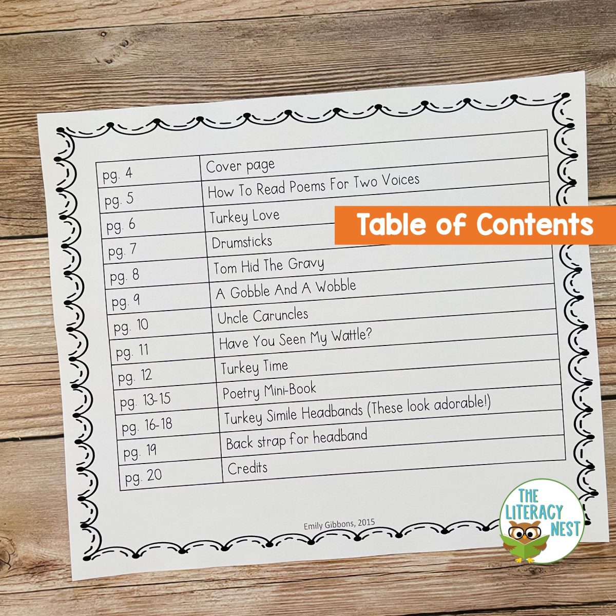 November Poems for Reading Fluency Practice - The Literacy Nest