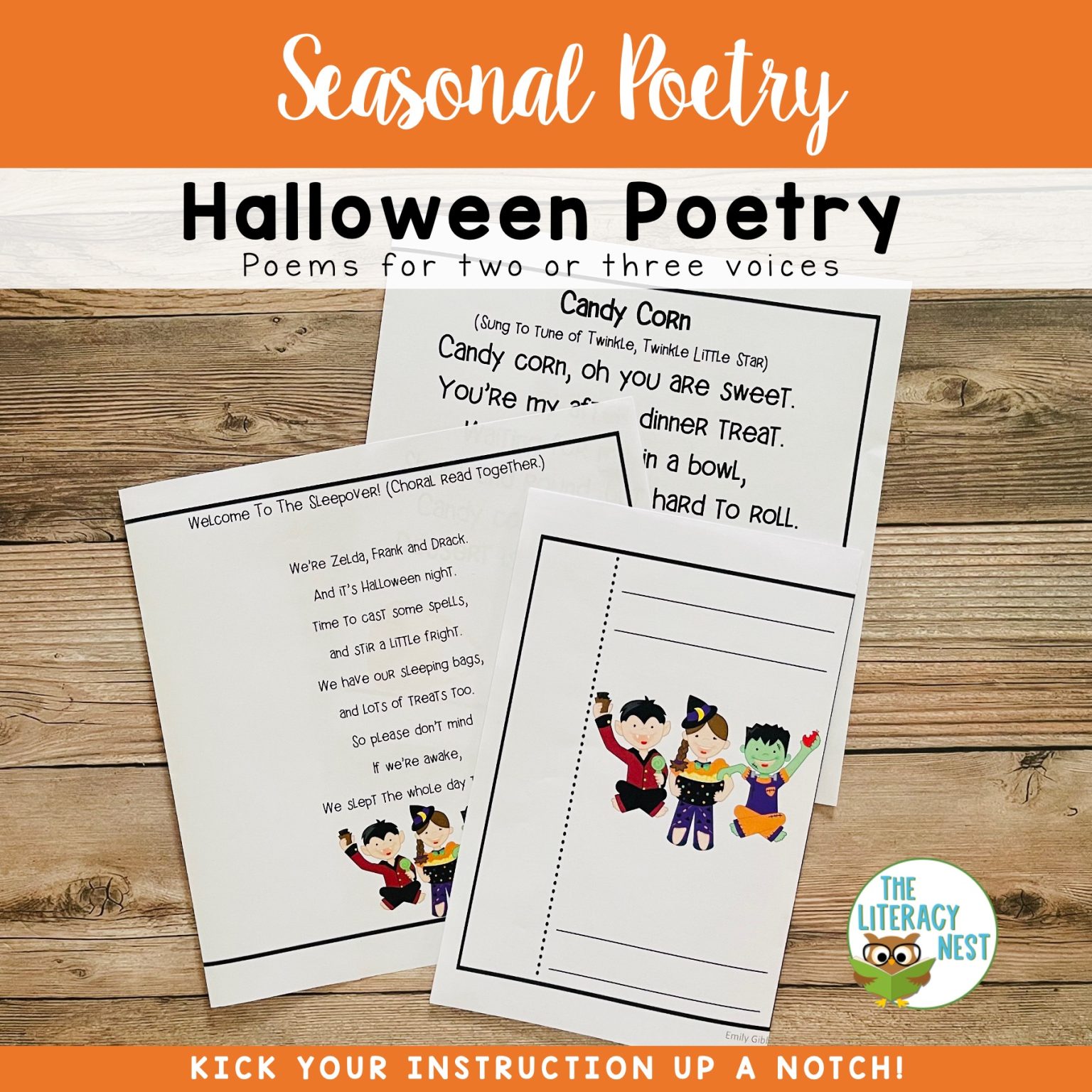6 Traits Poetry Frame Printables - The Literacy Nest