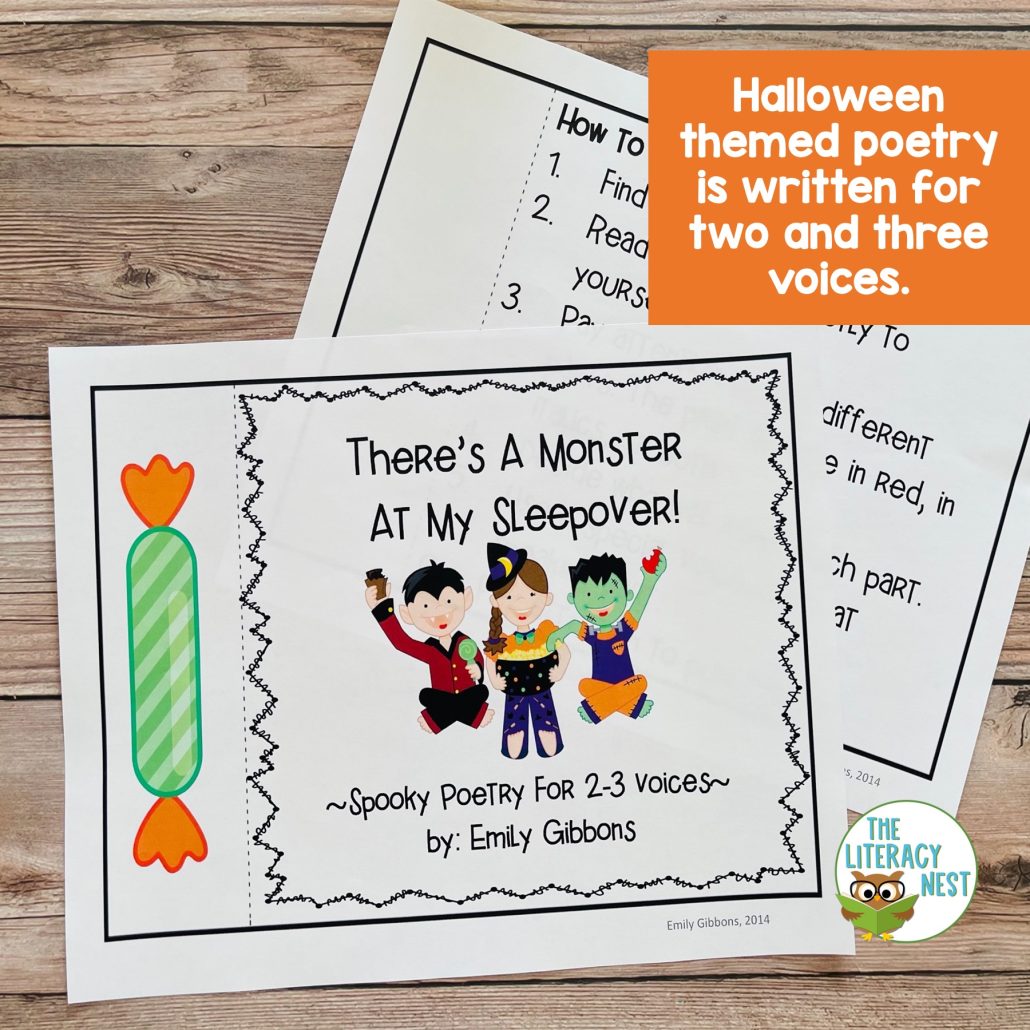 Halloween Poems for Reading Fluency Practice and Partner Reading - The ...