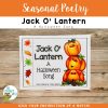 Halloween Song Book Freebie: Jack O' Lantern - The Literacy Nest